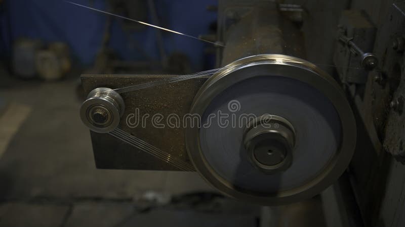 Industrial Rotating Machine with Wire. Creative. Rotating Coils Winding ...