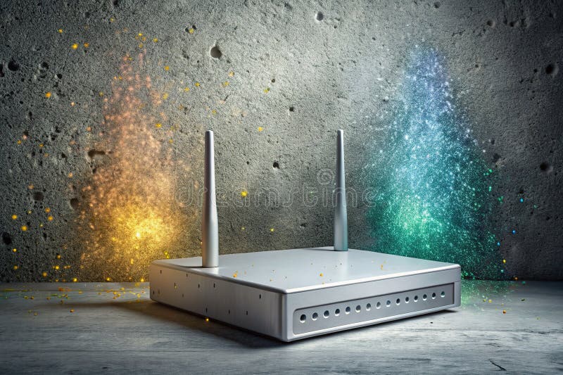 Industrial Router Box Forced Perspective on Urban Concrete Highlighting ...