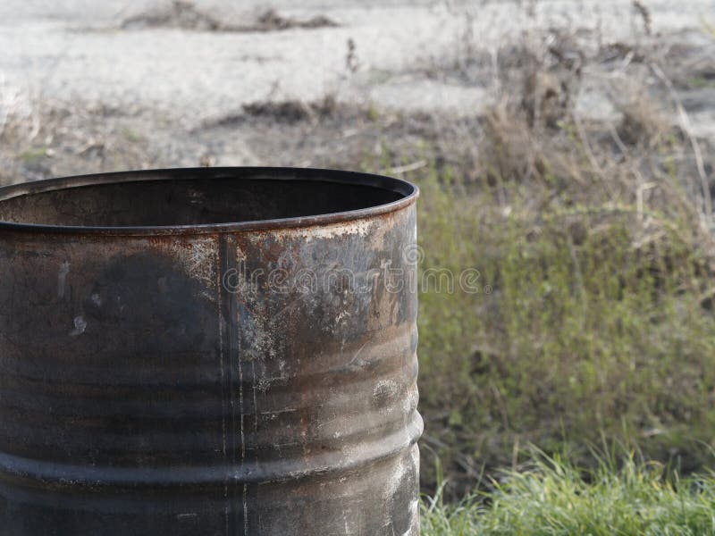 Industrial Rusty Metal Barrel, Environmental Pollution, Corrosion Stock ...