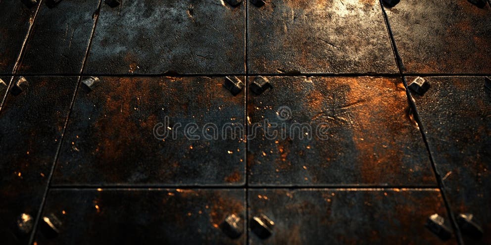 Industrial Rusty Metal Floor Background Stock Photo - Image of ...