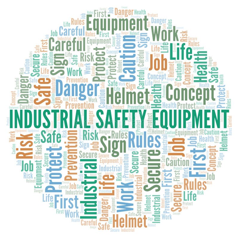 Industrial Safety Equipment Word Cloud. Stock Illustration ...