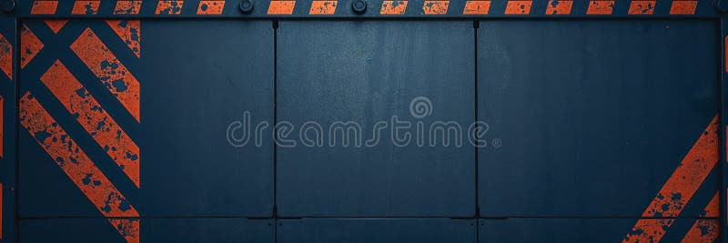 Industrial Safety Warning Stripes Pattern on Metal Wall Panels ...