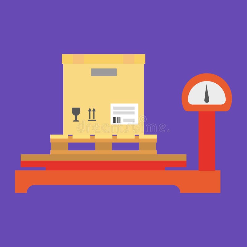 Industrial scales and box stock vector. Illustration of design - 96008098