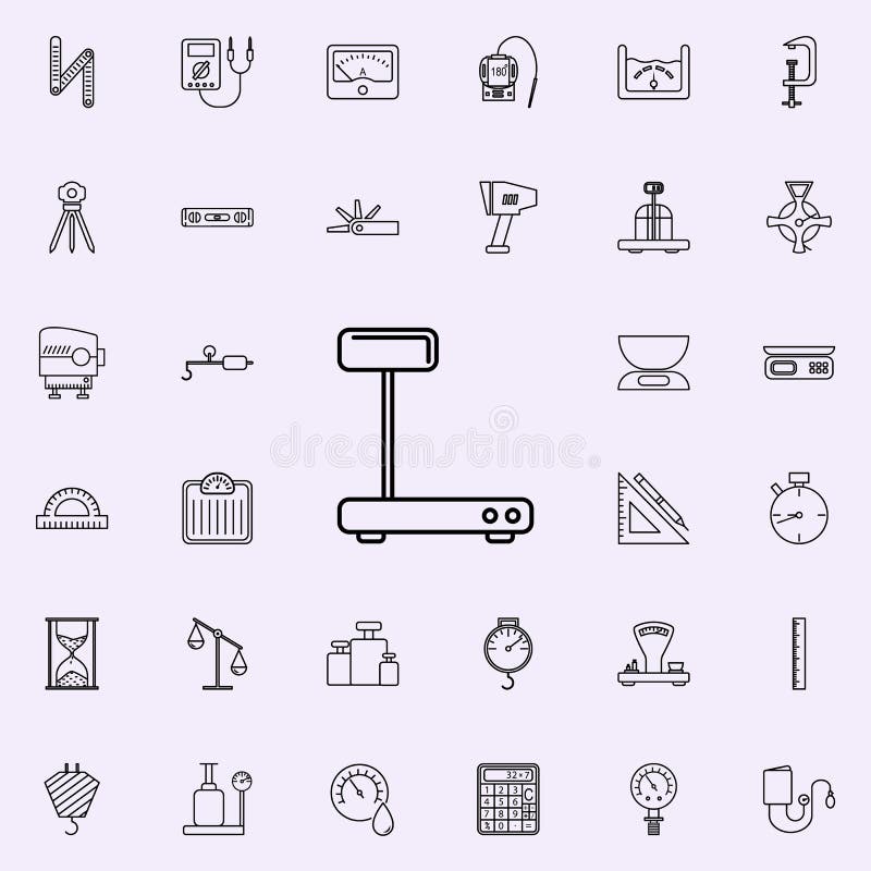 Industrial Scales Icon. Measuring Instruments Icons Universal Set for ...