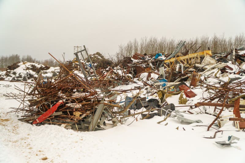 Industrial Scrap Metal. Waste of Human Activity Stock Image - Image of ...