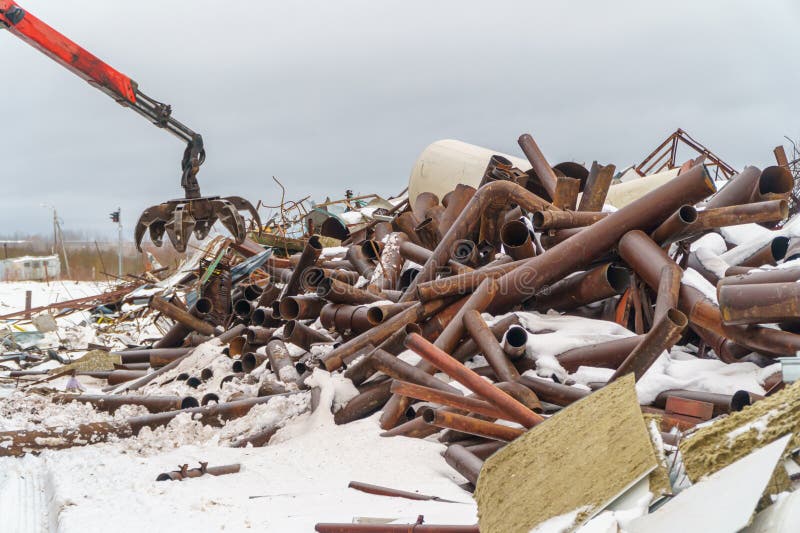 Industrial Scrap Metal. Waste of Human Activity Stock Image - Image of ...