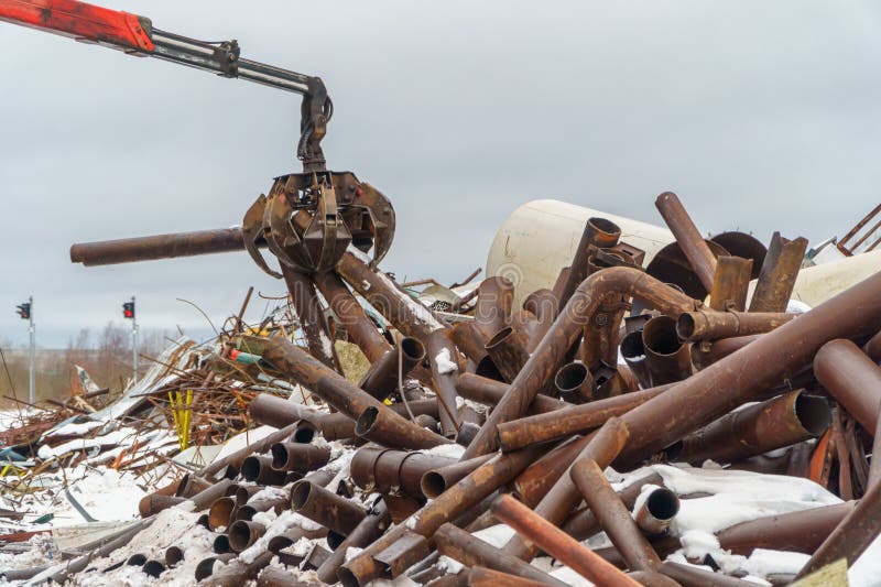 Industrial Scrap Metal. Waste of Human Activity Stock Photo - Image of ...