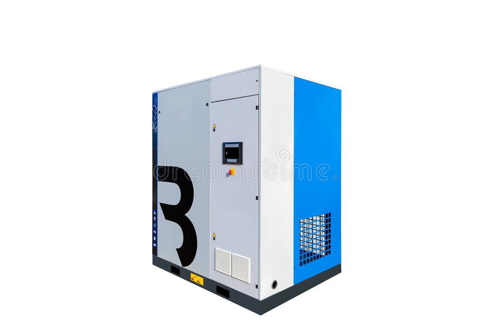 Industrial Compressor for Continuous Air Supply Stock Image - Image of ...