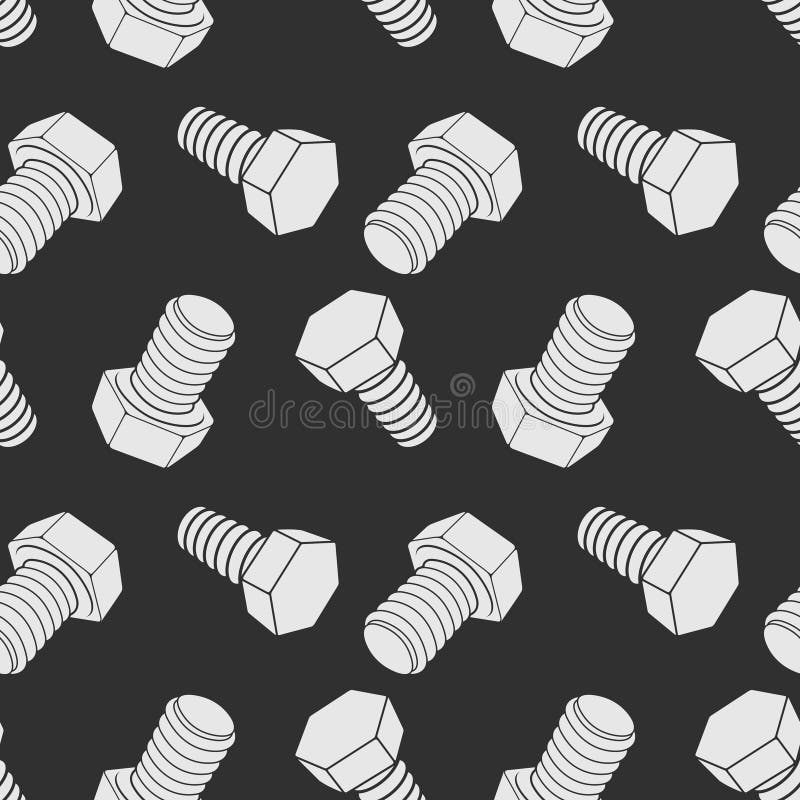 Industrial Seamless Pattern with Bolt. Vector Stock Vector ...