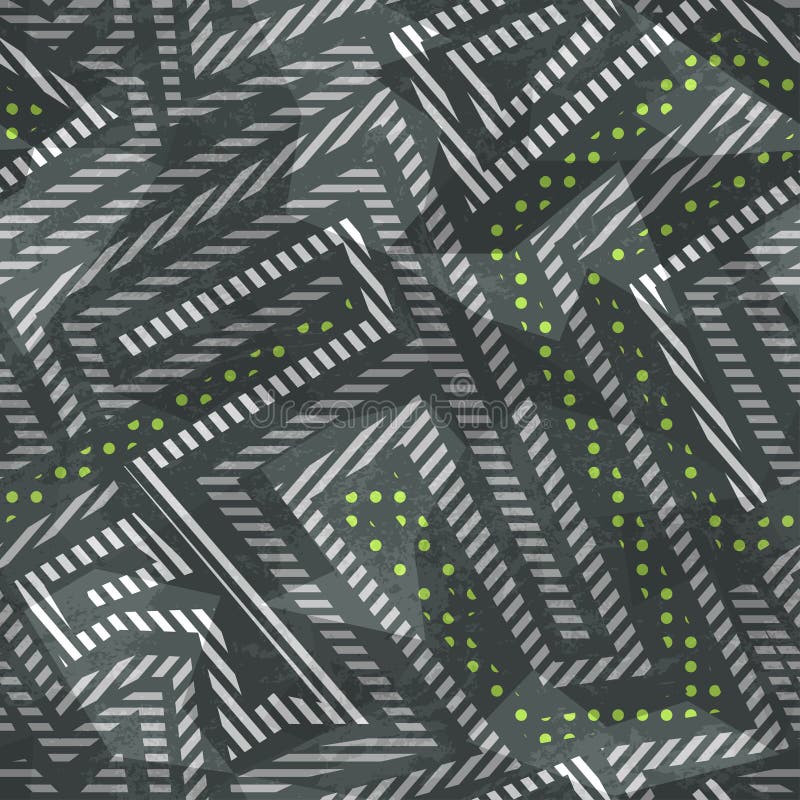 Industrial Seamless Pattern with Grunge Effect Stock Vector ...