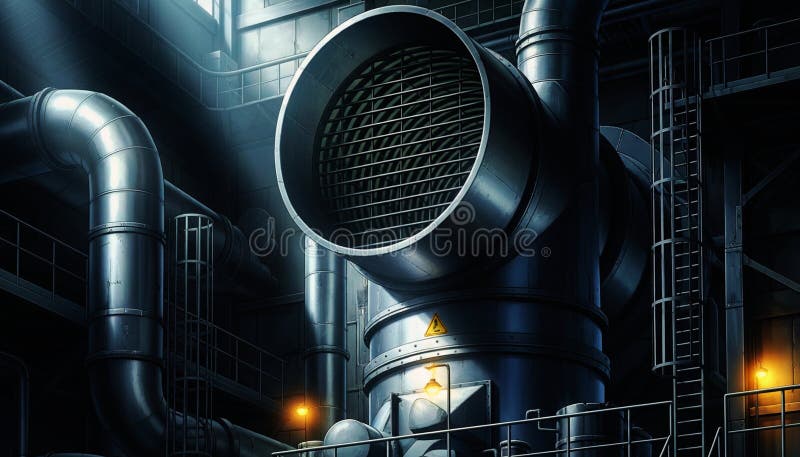 Large Industrial Metal Pipes Stock Illustrations – 208 Large Industrial ...