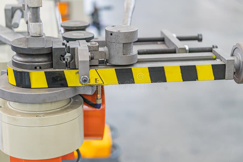 Industrial Setting, Large Machine with Platform or Table, Yellow and ...