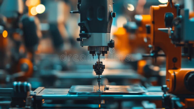 Industrial Sewing Machine Precision Manufacturing Process Stock ...