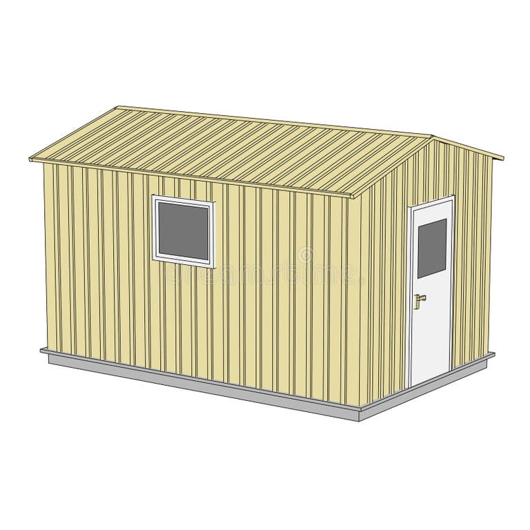 Industrial shack stock illustration. Illustration of render - 54723174