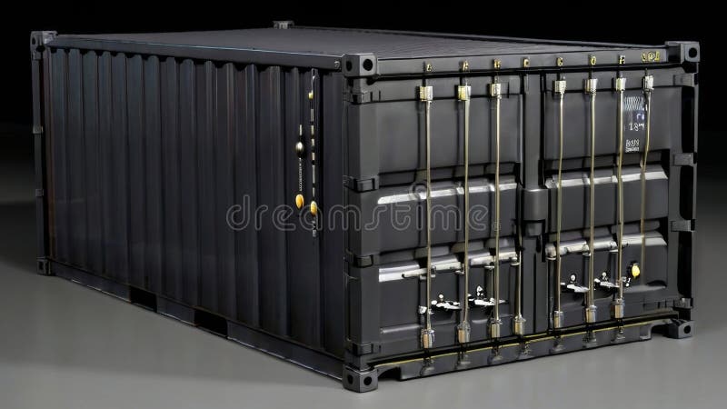 Industrial Shipping Container Stock Illustration - Illustration of ...
