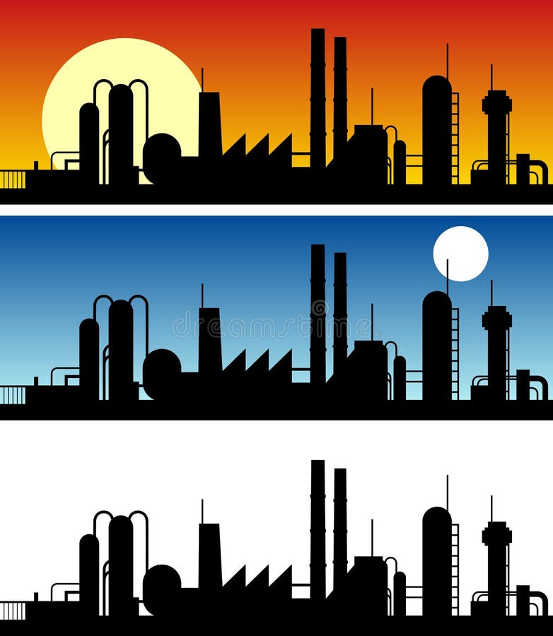 Industrial Skyline Silhouette