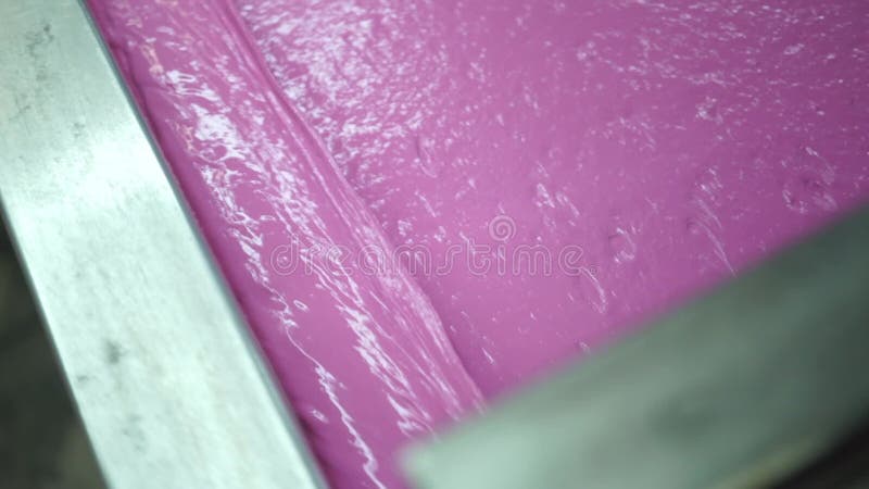 Industrial Silk Screen Printing Machine in Action Stock Footage - Video ...