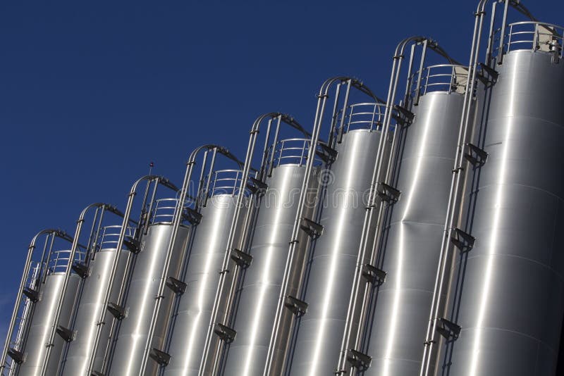 Industrial silos stock image. Image of storage, steel - 48377869