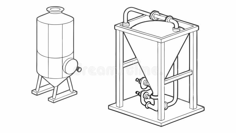 Industrial Silos Grain Storage Facility Vector Illustration Generative ...