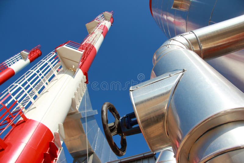 Industrial Silos - Power Plant Stock Photo - Image of station, cutoff ...