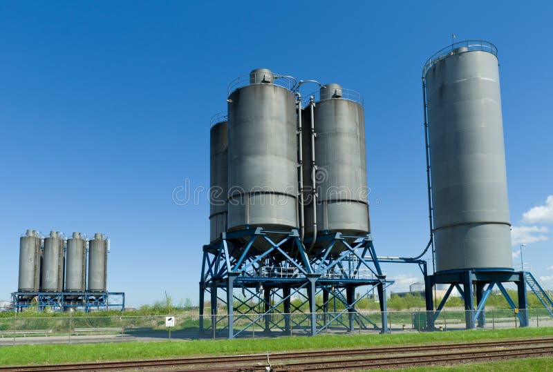 Industrial silos stock image. Image of equipment, mill - 33896675