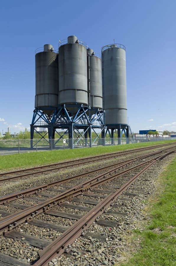 Industrial silos stock photo. Image of metal, construction - 33896626