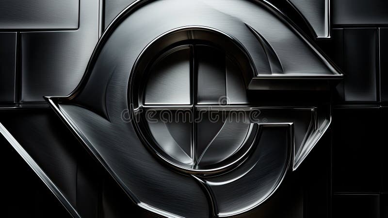 Industrial Silver Lettering Stock Illustration - Illustration of ...