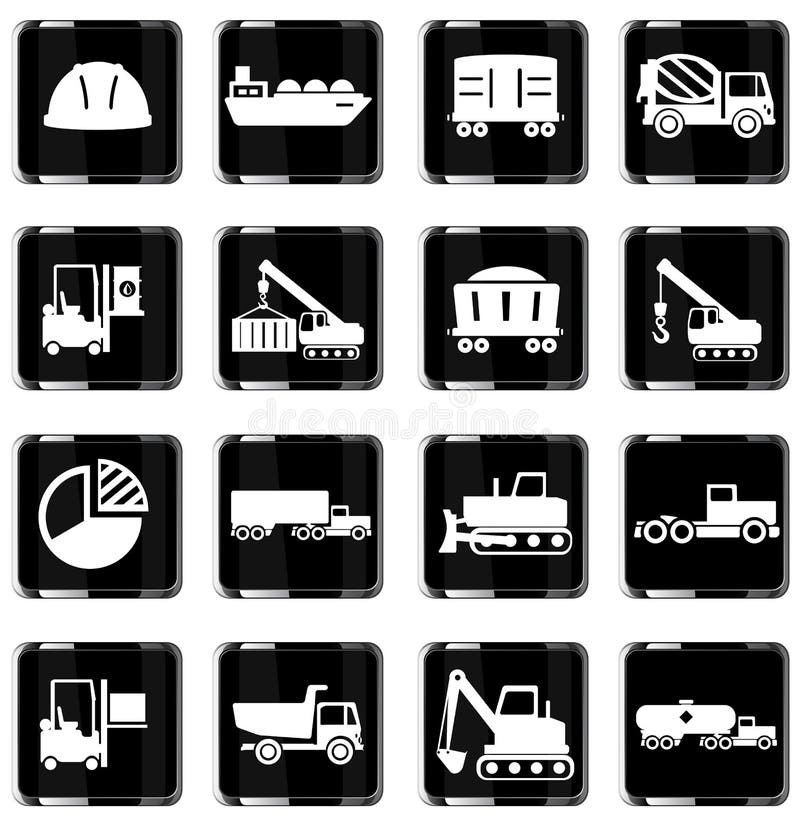 Industrial simply icons stock vector. Illustration of loader - 66012838