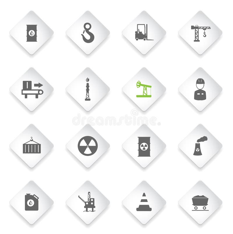 Industrial simply icons stock vector. Illustration of industry - 66722715