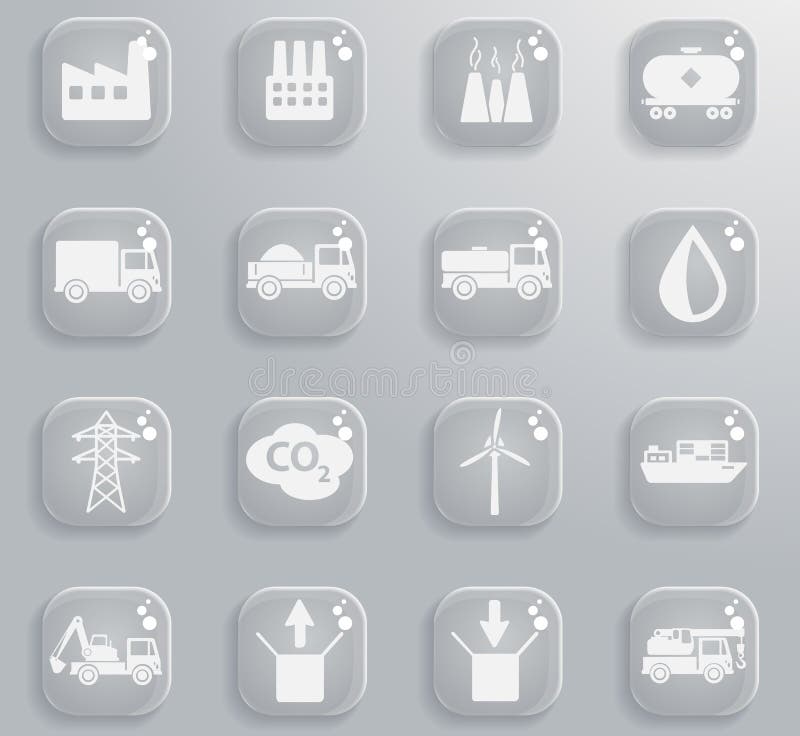 Industrial simply icons stock photo. Image of mark, plant - 88658222