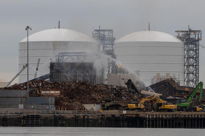 Industrial Site Damaged by Fire Editorial Stock Image - Image of ...