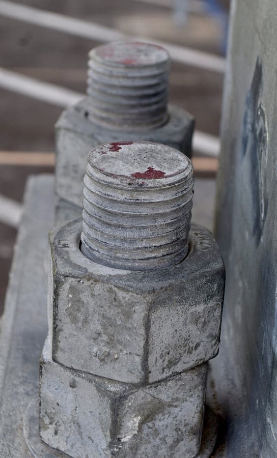 Industrial Sized Nuts and Bolts Stock Photo - Image of threaded, giant ...