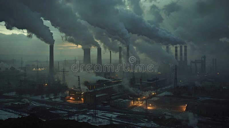Industrial Smog.Veil of Industry Stock Illustration - Illustration of ...