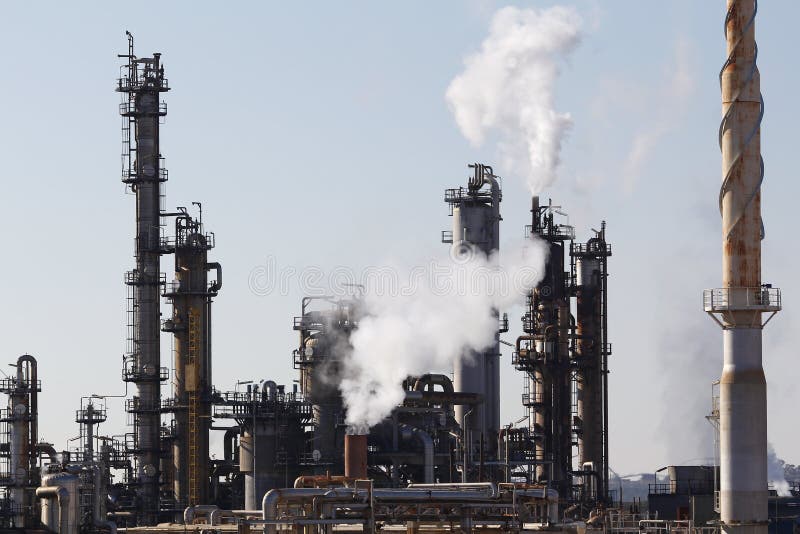 Chimney from Oil Refinery stock photo. Image of pipe - 35334766