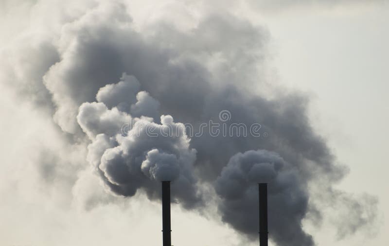 Smoke stack pollution stock photo. Image of atmosphere - 5095270