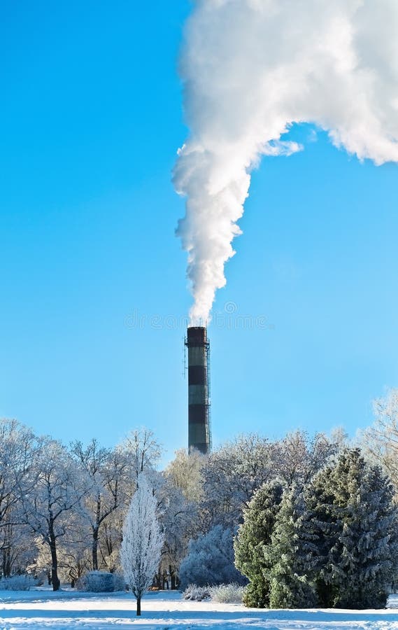 Smokestack Pollution Pollute Nature Trees Environment Stock Image ...