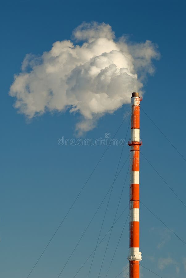 Industrial smokestack stock photo. Image of orange, emissions - 8582652