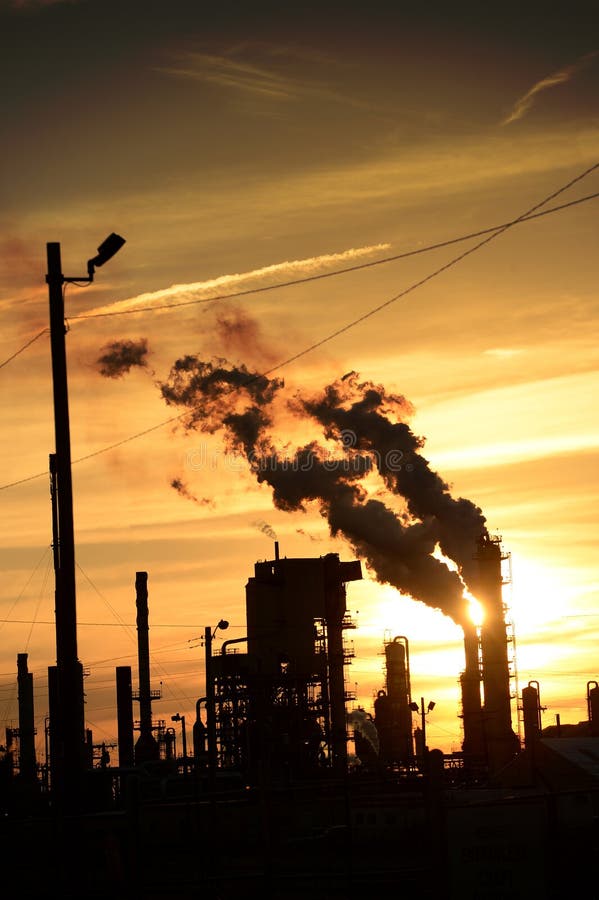 Industrial Smokestacks stock photo. Image of emissions - 74158282