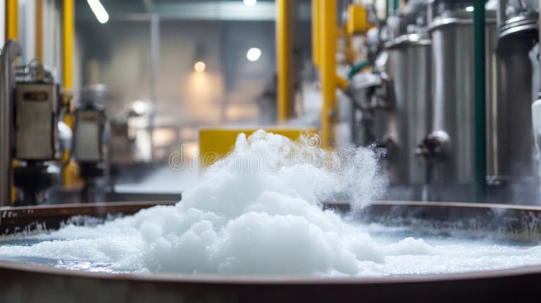 Industrial Soap Production Process with Sodium Hydroxide Solution Stock ...