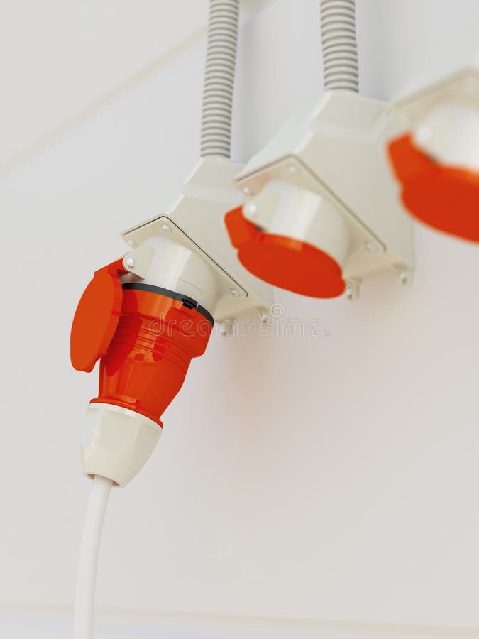 Industrial sockets stock image. Image of power, component - 43600215