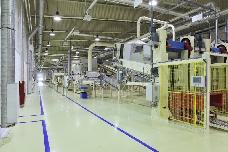 Industrial Manufacturing Shop Floor in a Factory Stock Image - Image of ...