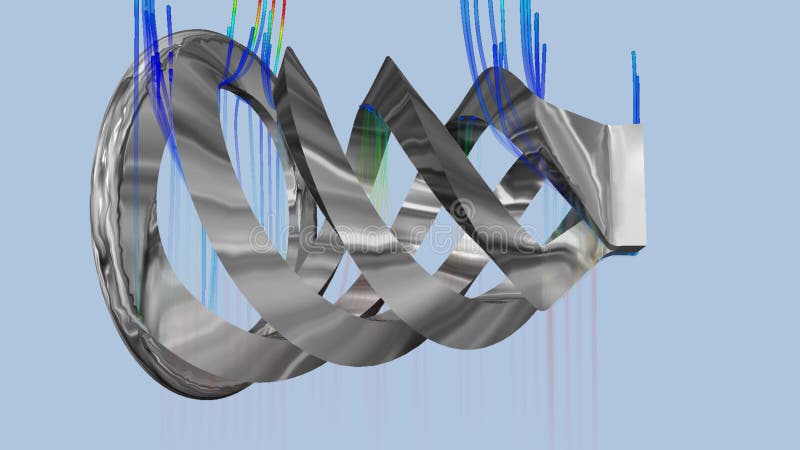 Industrial Spring Airflow Simulation Cfd Simulation Computational Fluid Dynamics Stock Video