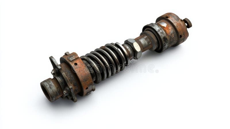 This is an Industrial Spring Mechanism. it Showcases Intricate Details ...