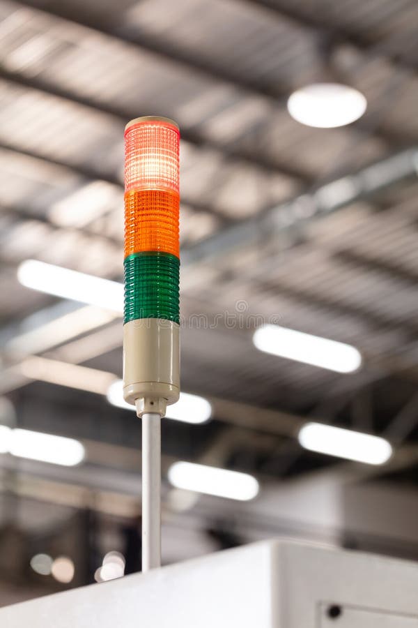 Industrial Stack Signal Light Stock Image - Image of emergency, status ...