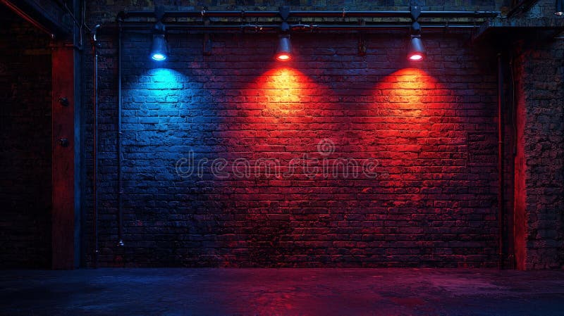 Dramatic Stage Lighting Setup Blue Red Hues Stock Photos - Free ...