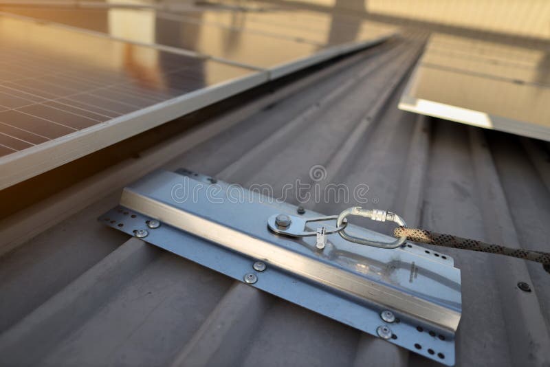 Clipping Stainless Industrial Locking Karabiner into the Fall Arrest ...