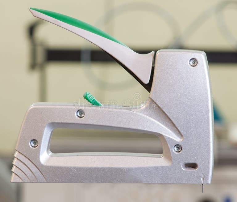 Industrial Stapler Close-up, Isolated Stock Photo - Image of reflection ...