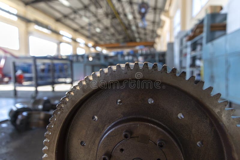 Industrial Steel Gear Wheel Stock Image - Image of machine, mechanical ...