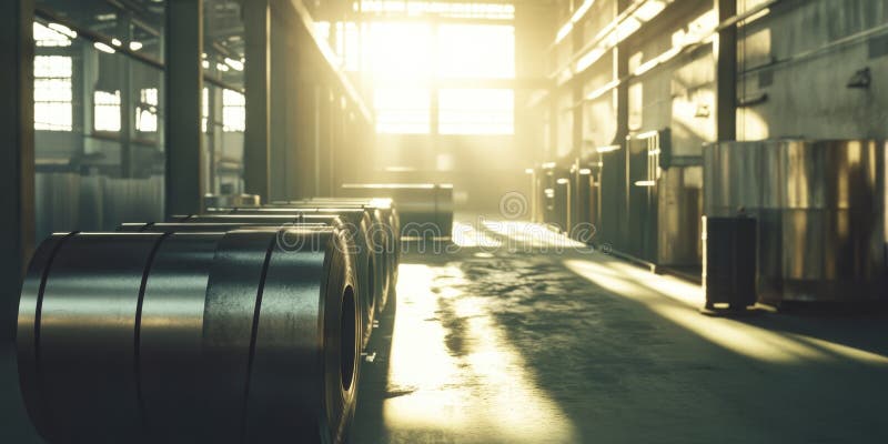 Industrial Steel Storage Room Stock Image - Image of storage, materials ...