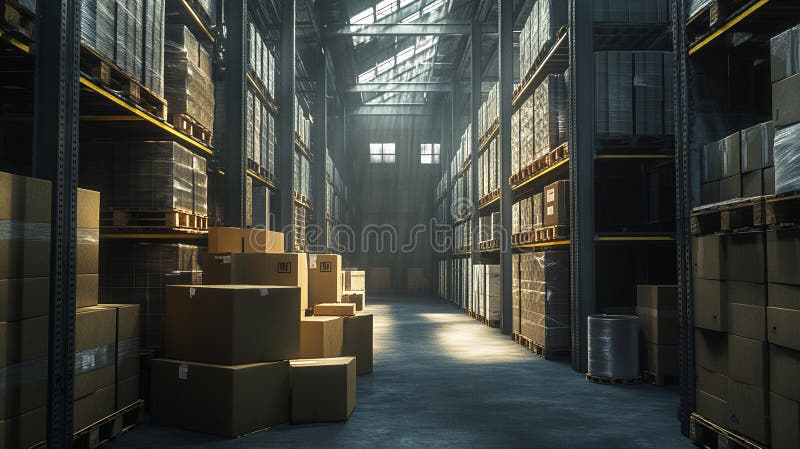 Industrial Storage Area with Inventory Management, Freight Handling ...